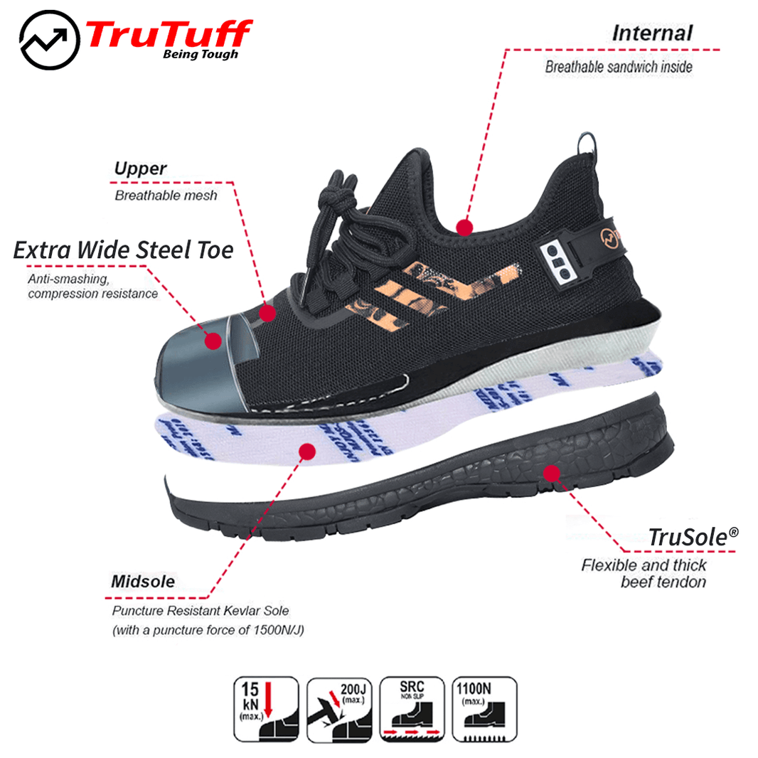 TruTuff Industrial Sports Safety Shoes for Men and Women – Trutuff Shoes